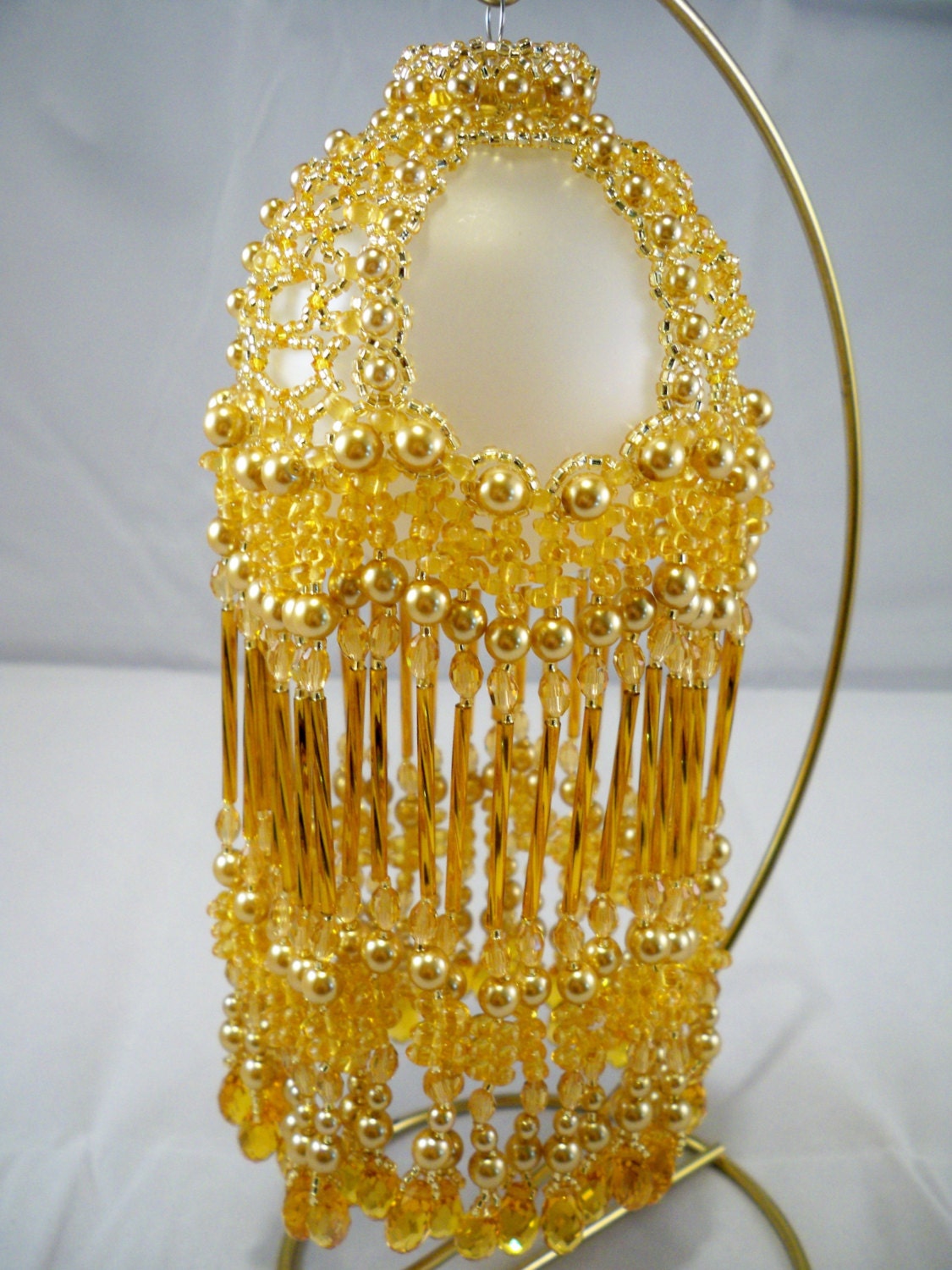 Beaded Netted Christmas Ornament Cover - Etsy