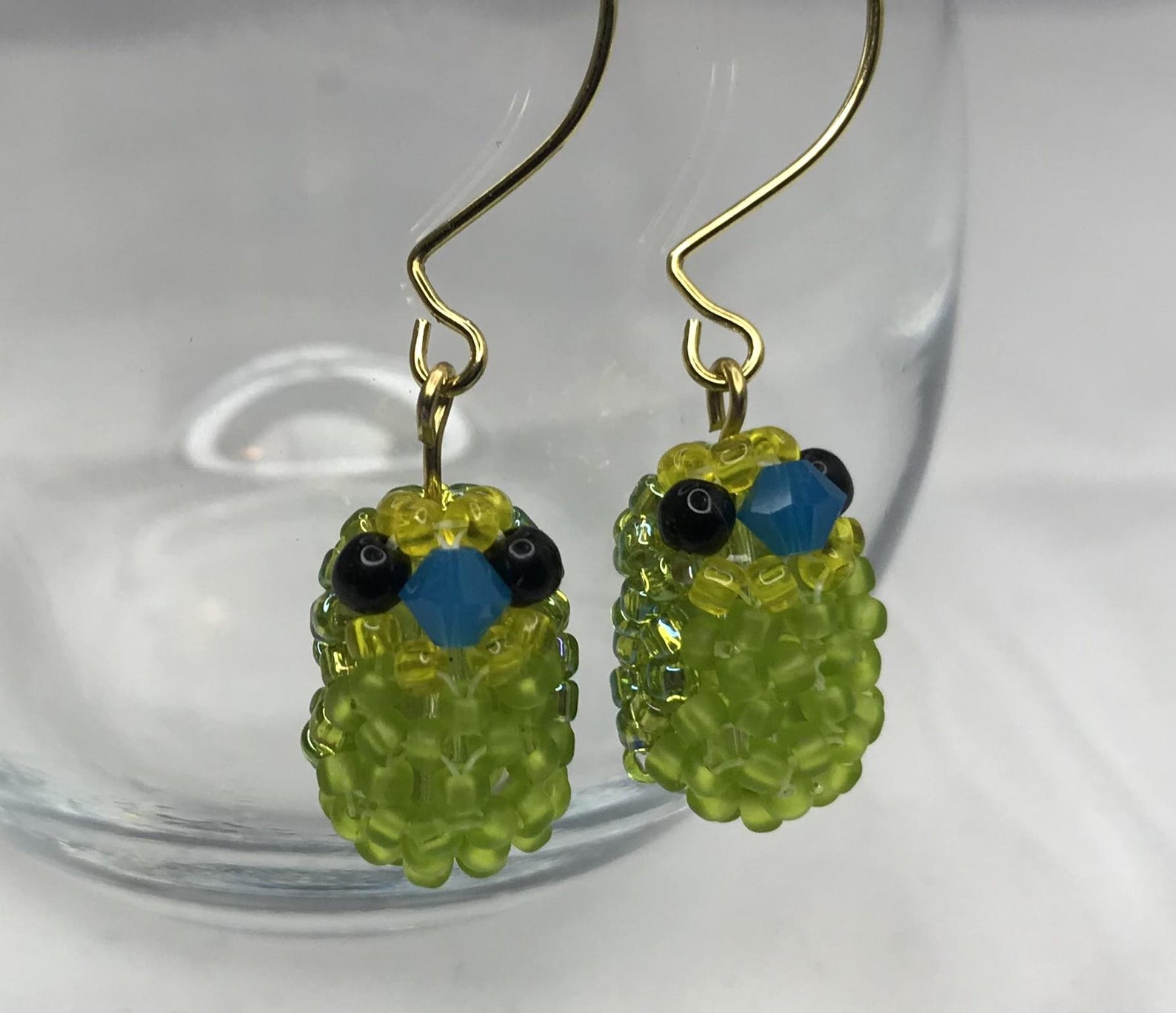 Beaded Bird Earring - Cardinal, Brown Owl, Parakeet, Snow Owl, Crow ...
