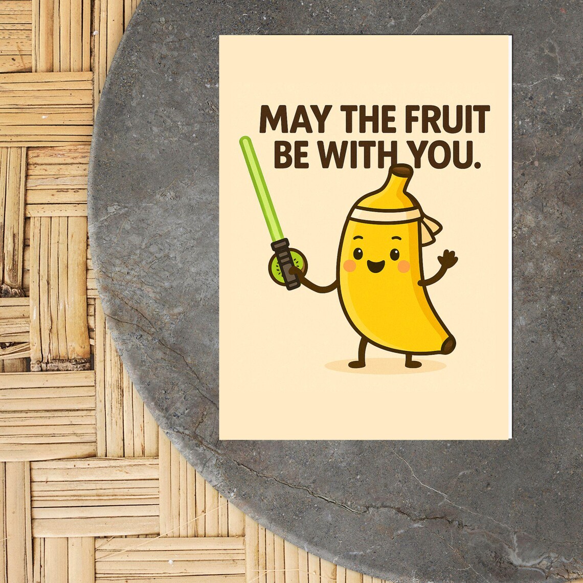Funny Fruit Greeting Card – Printable PDF – Foldable Card – 5x7in ...