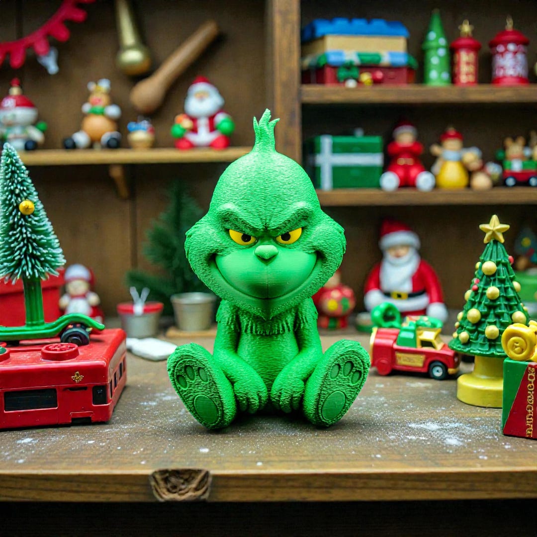 Grinch Christmas Statue - 3D Printed - Etsy
