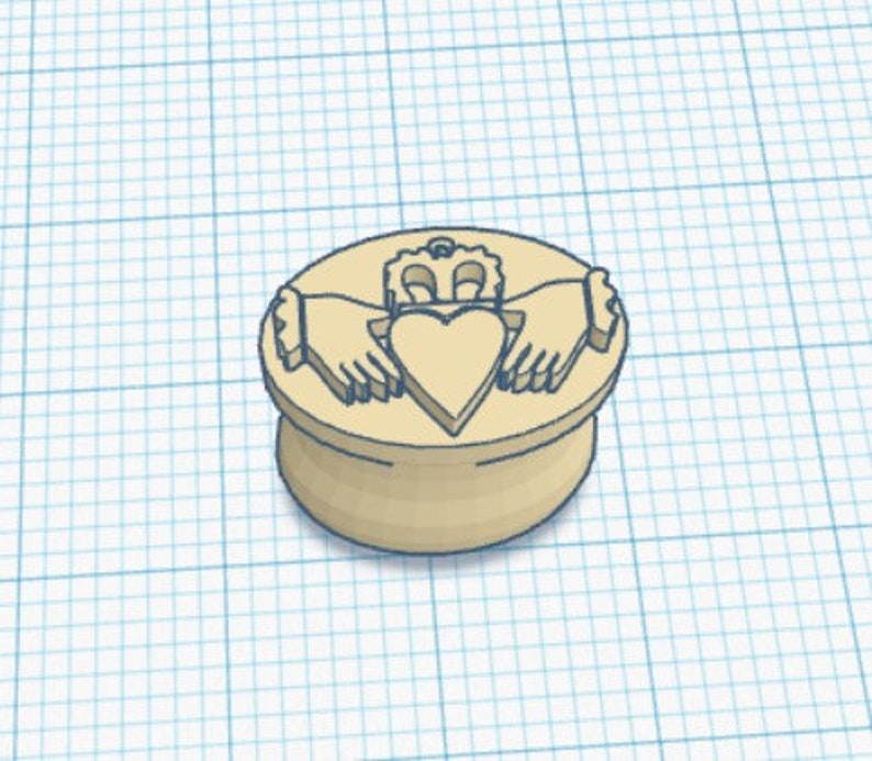 3D Printable File, Instant Download, 5 Irish Stamps Claddagh, Triquetra ...