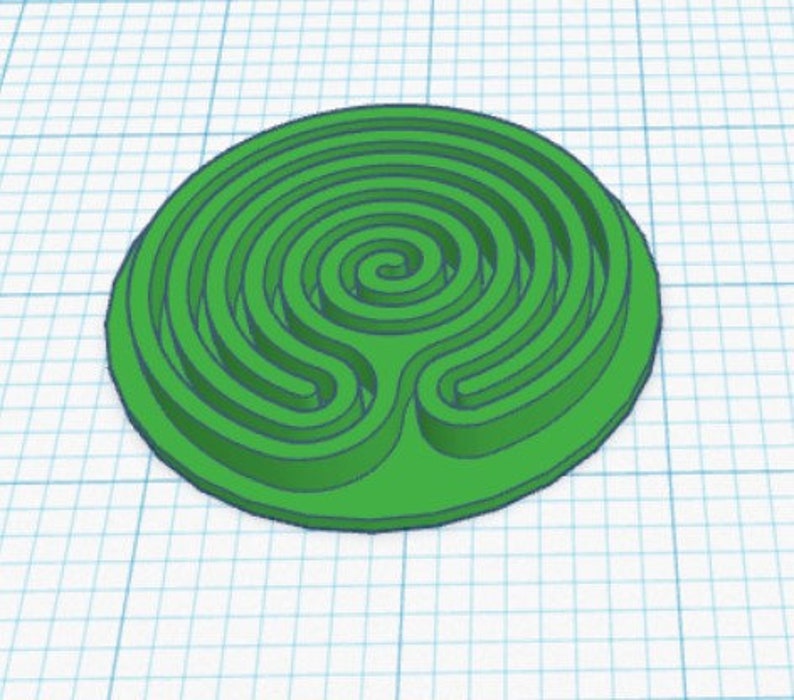 3D Printing File for a Labyrinth Stamp for Pottery, Polymer Clay, Soap ...