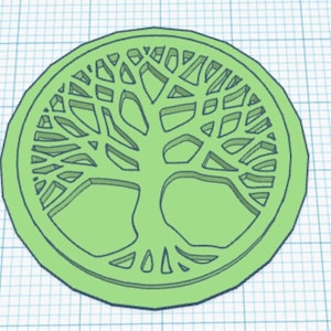 3D Printing File for Tree of Life, Large Stamp, Texture Plate, Pottery ...