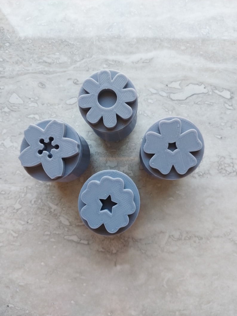 3D Printing File Four Flower Stamps - Etsy