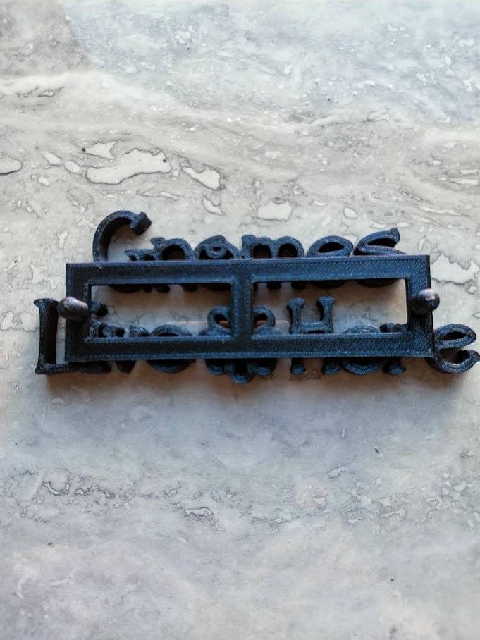 3D Printing STL File for Garden or Craft Sign Stamp. Gnomes Live Here ...