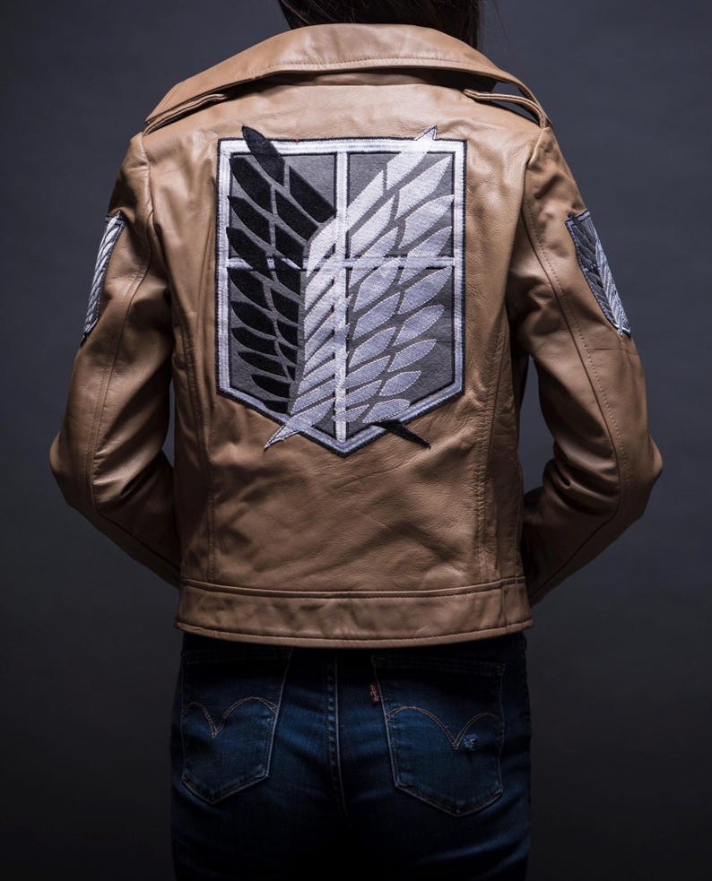 AOT Scout Regiment Lambskin Leather Jacket: Anime Cosplay Uniform for ...
