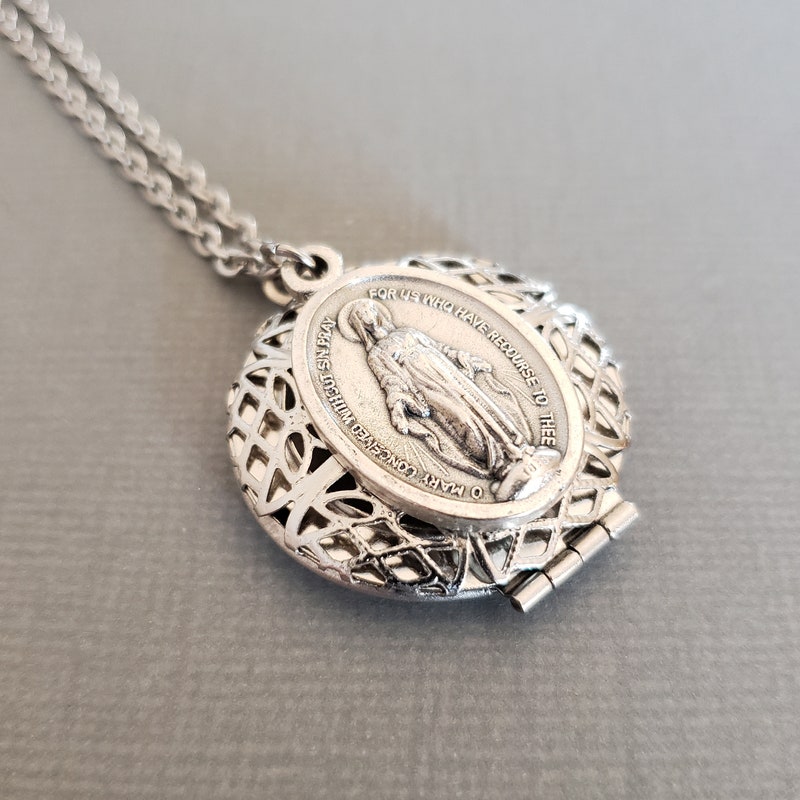 Virgin Mary Locket - Etsy