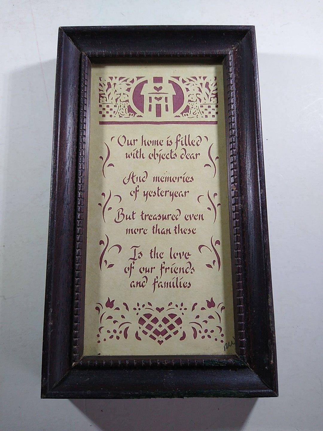 1996 Scherenschnitte Scissor Art Framed - Initialed by Artist ...