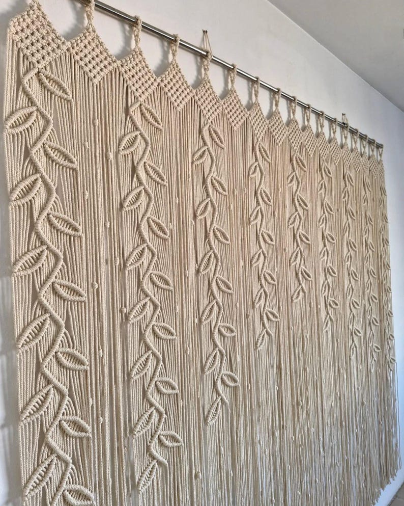 Handmade Macrame Curtain, Boho Room Divider, Wedding Backdrop - Etsy