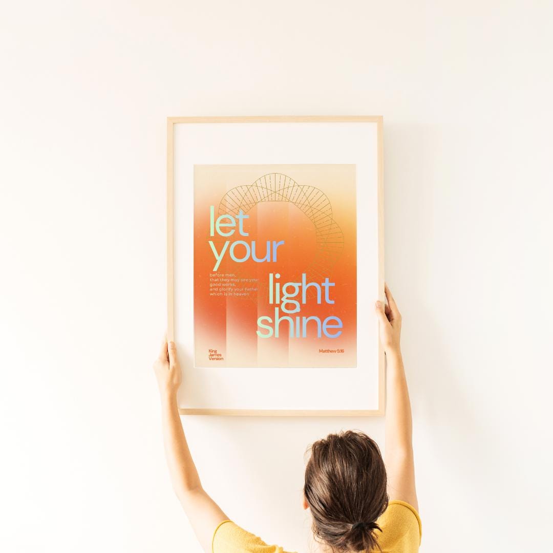 Matthew 5:16 Bible Verse Print, Christian Scripture Poster (digital ...