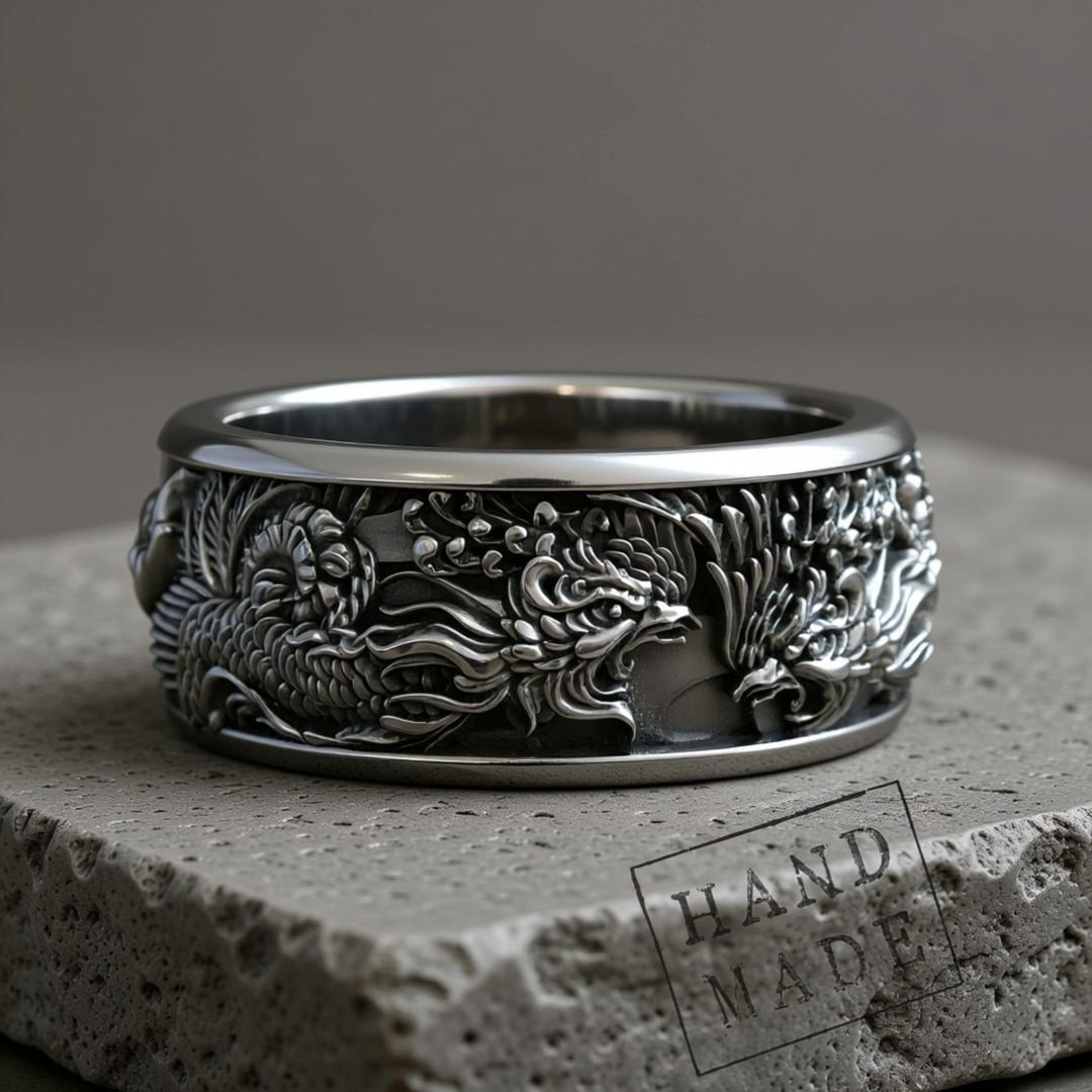 Mythical Phoenix Ring - Japanese Basan Fire Bird Design - Etsy
