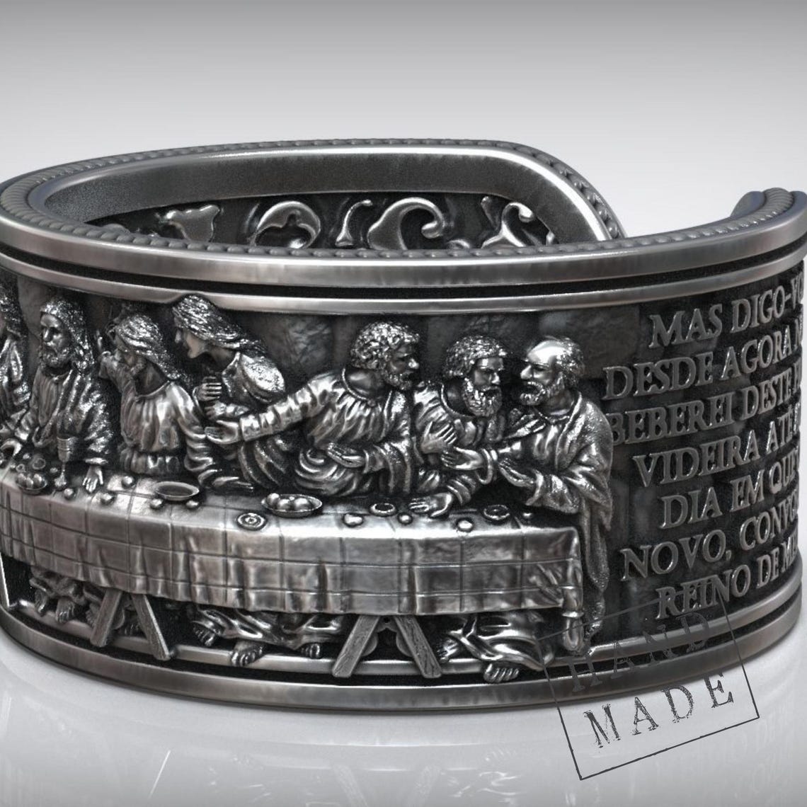 Handcrafted Silver 'the Last Supper' Signet Ring: Religious Gift - Etsy