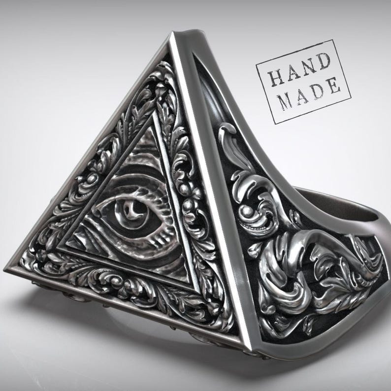 Eye of Providence Ring: Spiritual Pyramid Jewelry (silver Alloy) - Etsy