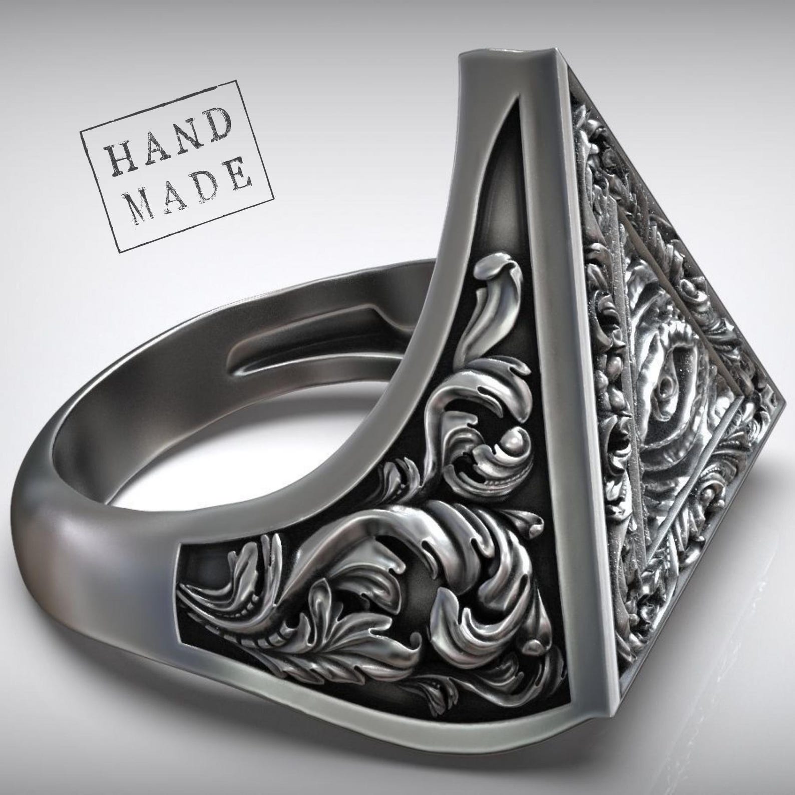 Eye of Providence Ring: Spiritual Pyramid Jewelry (silver Alloy) - Etsy