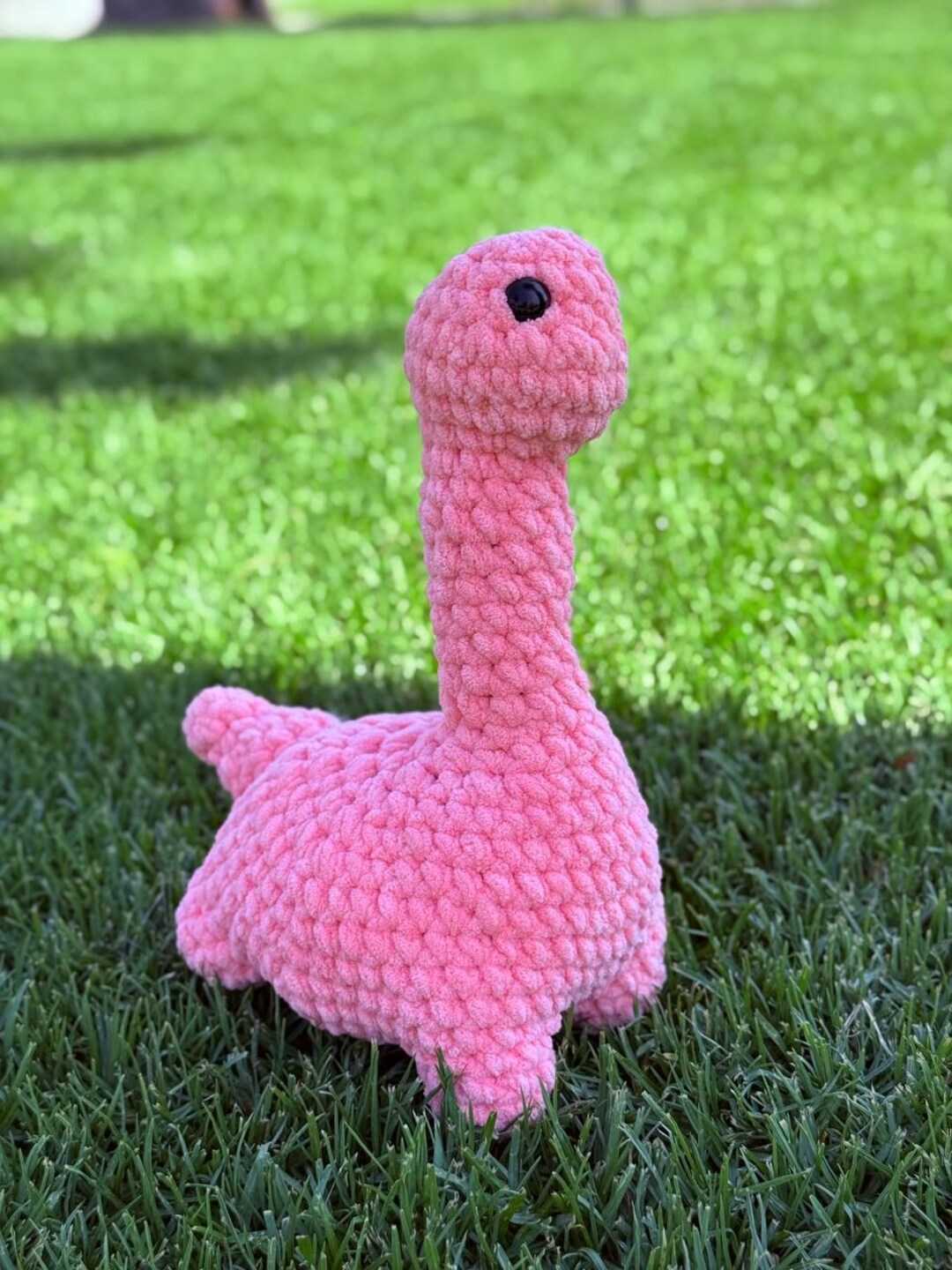Crochet Brachiosaurus Plush: Handmade Pastel Pink Dinosaur Amigurumi - Etsy