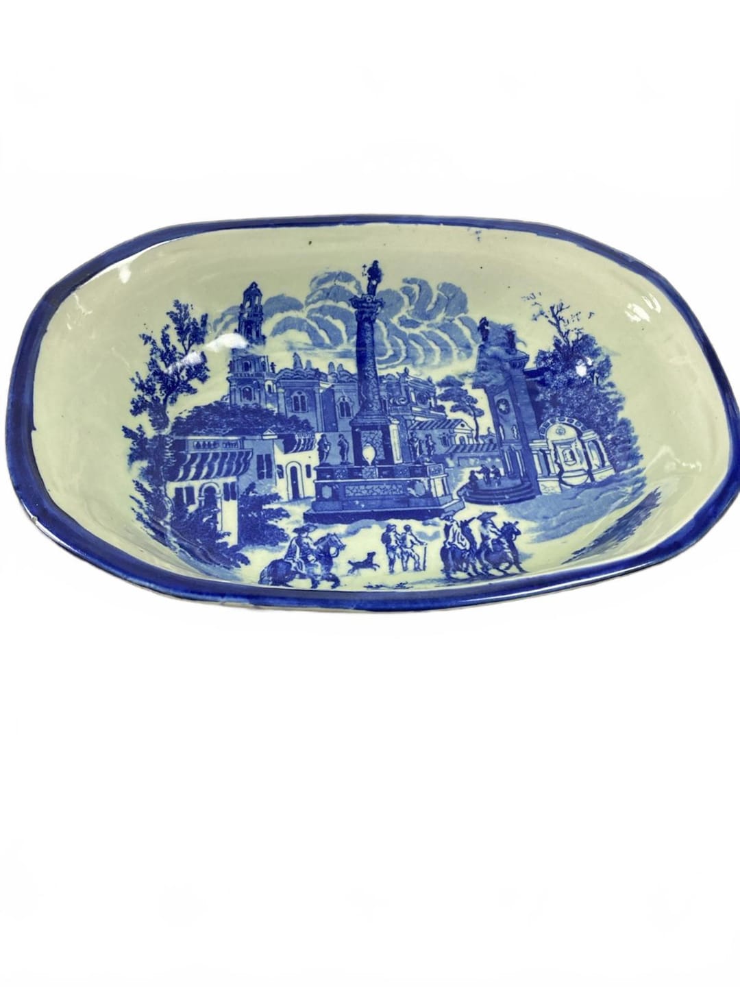 Old Vintage Victoria Ware Ironstone Flow Blue/white - Large Serving ...