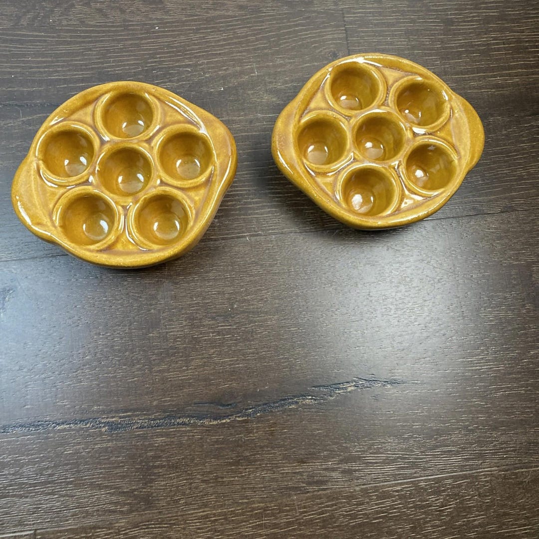 Vintage Escargot Snail Baking Dish Pan. Made in France Rare Pottery - Etsy