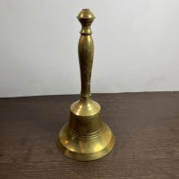 Vintage Brass Hand Bell - Handheld Solid Brass Bell With Charming Tone ...