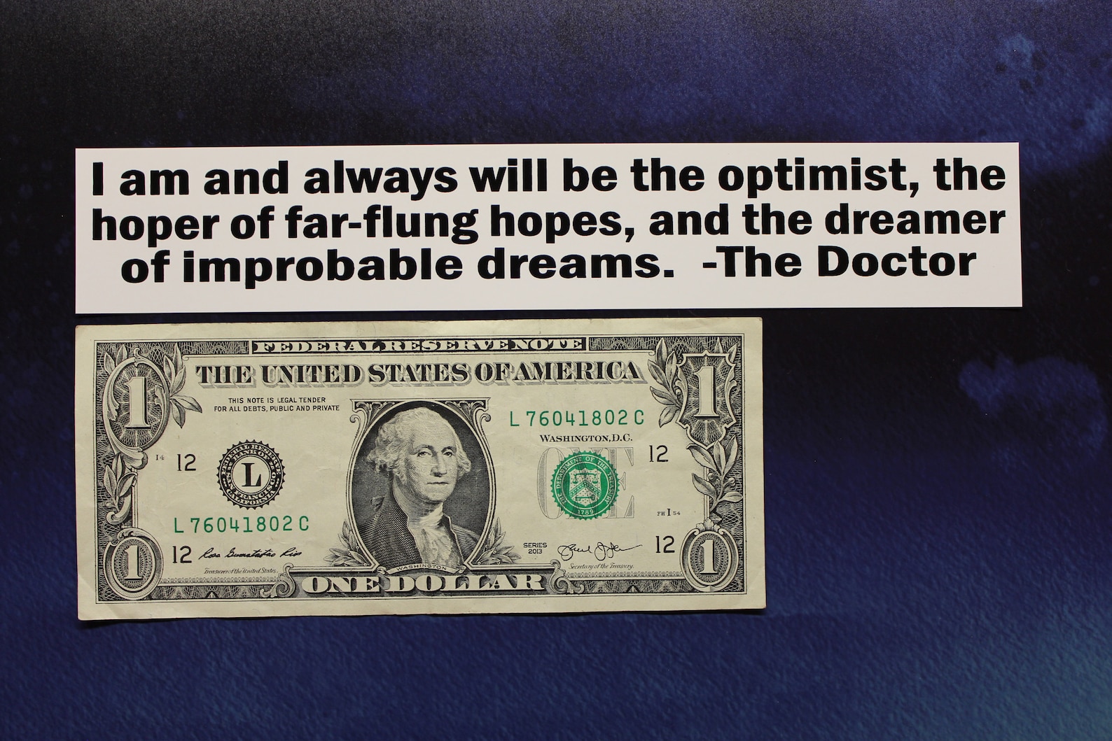 Doctor Who Optimist Vinyl Bumper Sticker Car Bike Guitar - Etsy