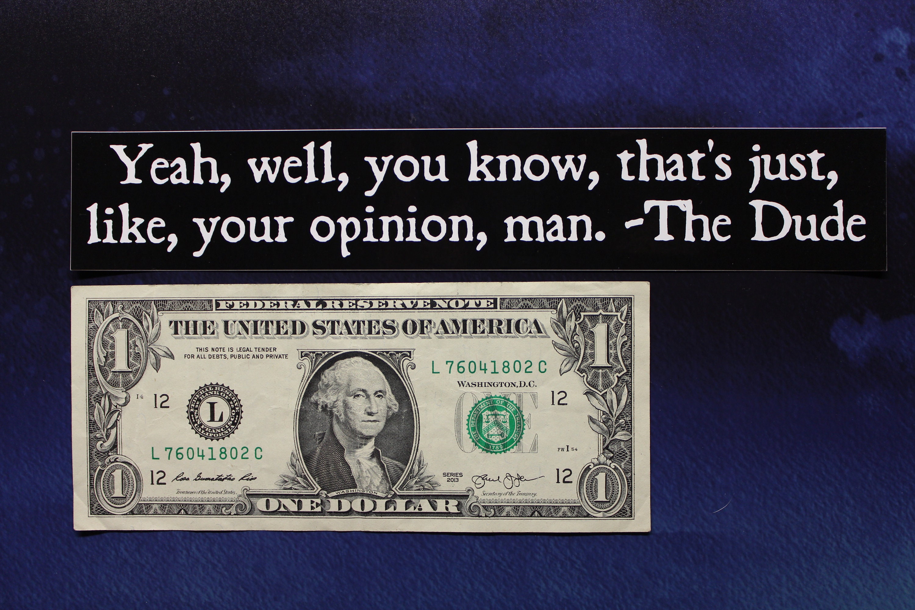 The Big Lebowski the Dude Slim Bumper Sticker Vinyl Car Laptop - Etsy