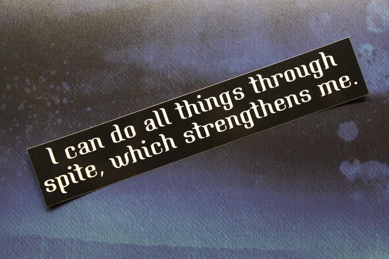 I Can Do All Things Through Spite Which Strengthens Me Rub-On | Etsy
