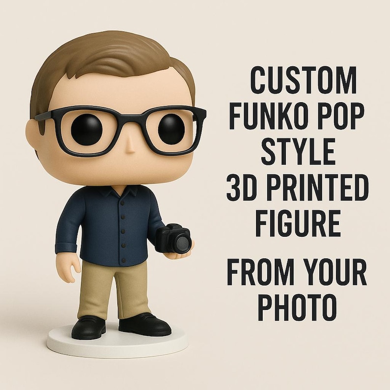 Custom Funko Pop Style 3D Printed Figure From Your Photo – Personalized ...