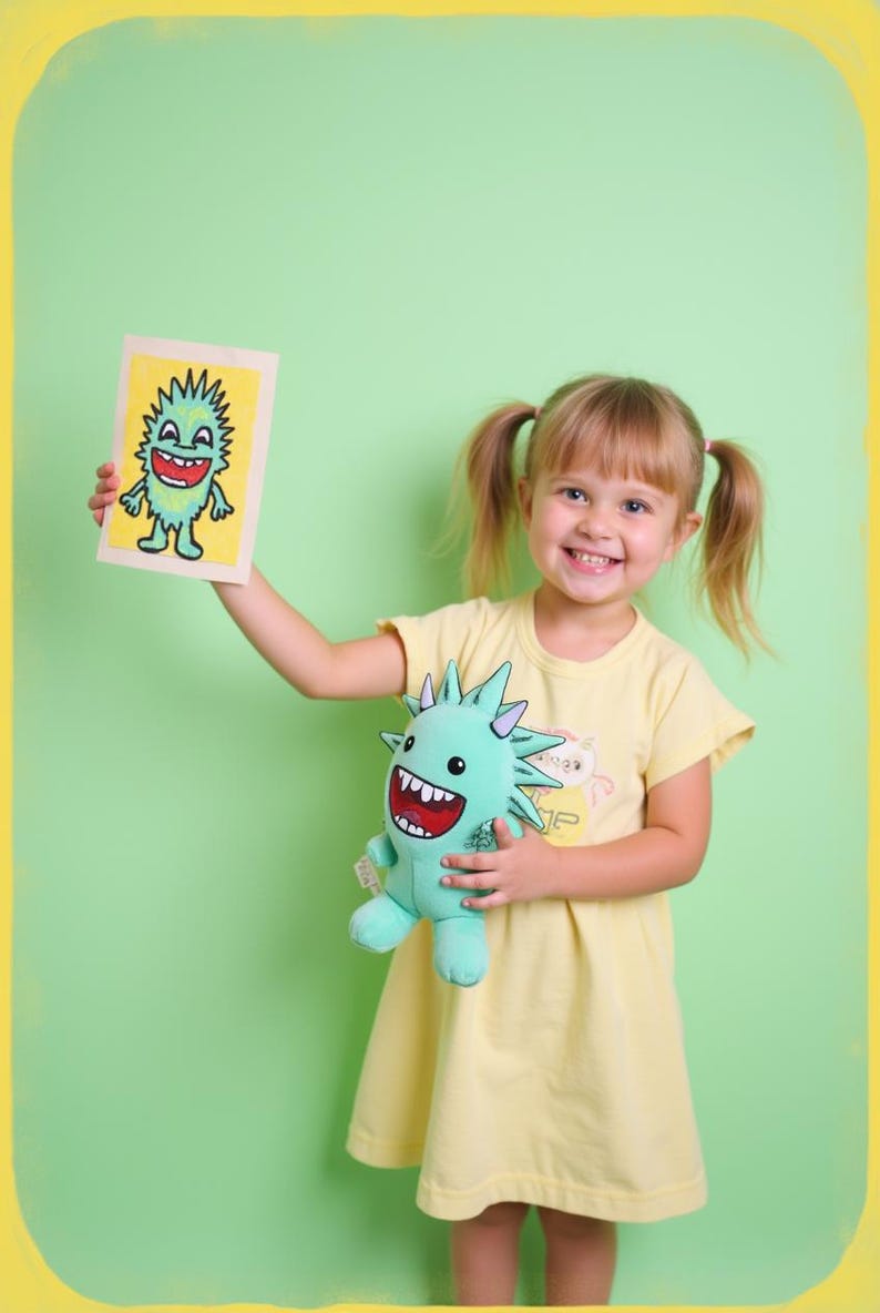 Custom Plush From Drawing, Custom Plush From Photo,plush From Art, Art ...