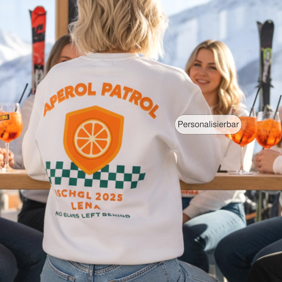 Personalisierter Aperol Pullover, Girls Trip Outfit, Aperol Spritz ...