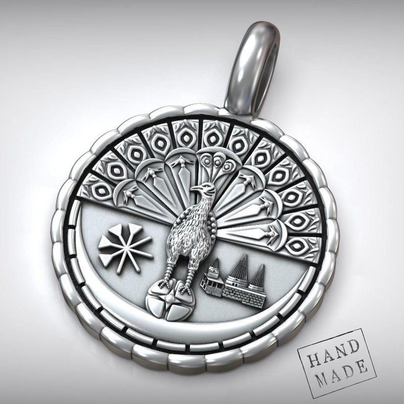 Peacock Angel Pendant - Etsy