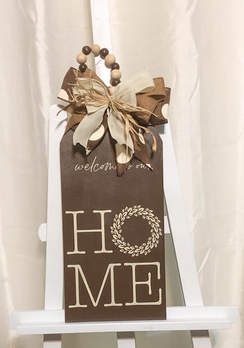 Wooden door tag door decor | Etsy