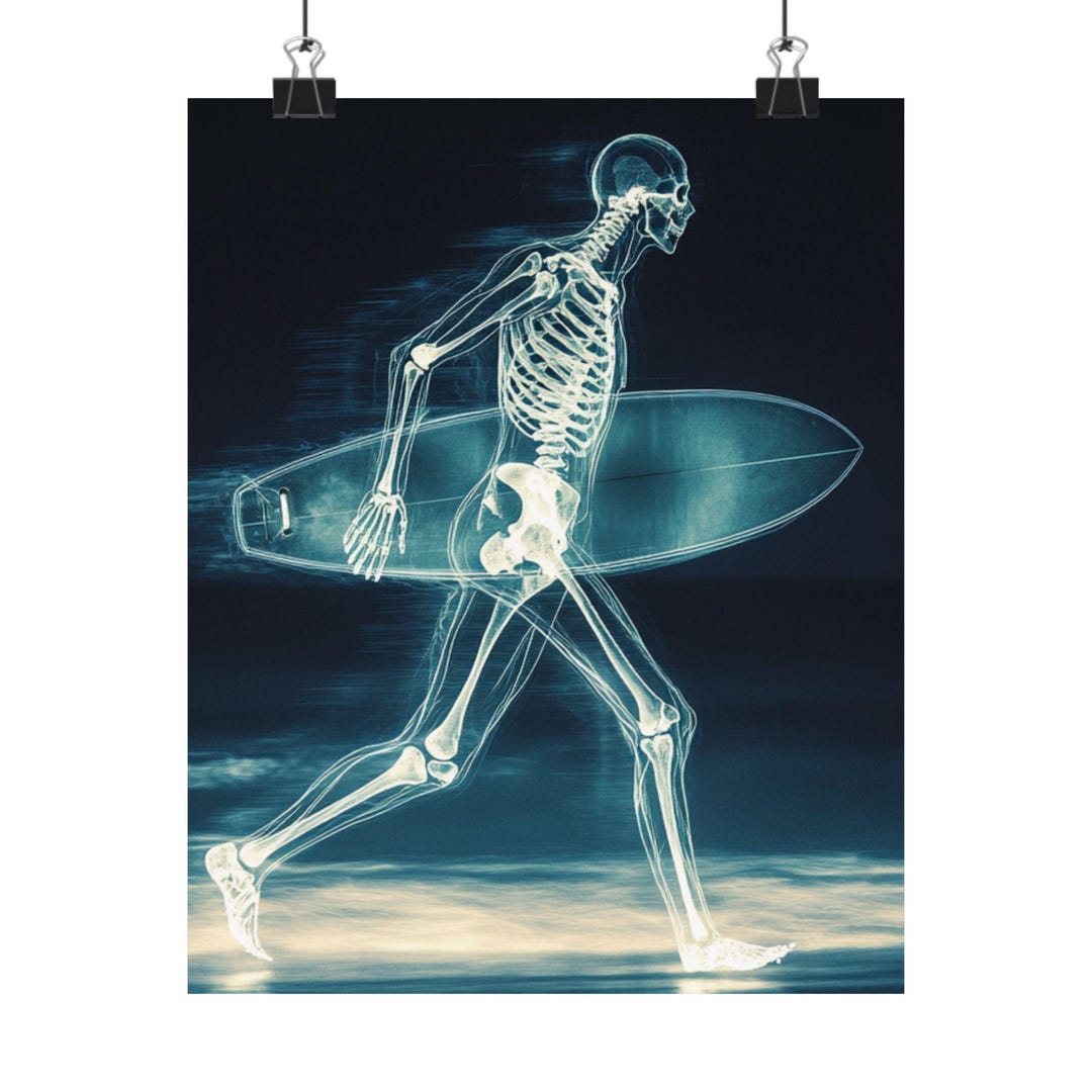 Soul Surfer: X-ray Surfer Poster, Wall Art for Surfers, Unique Gift for ...