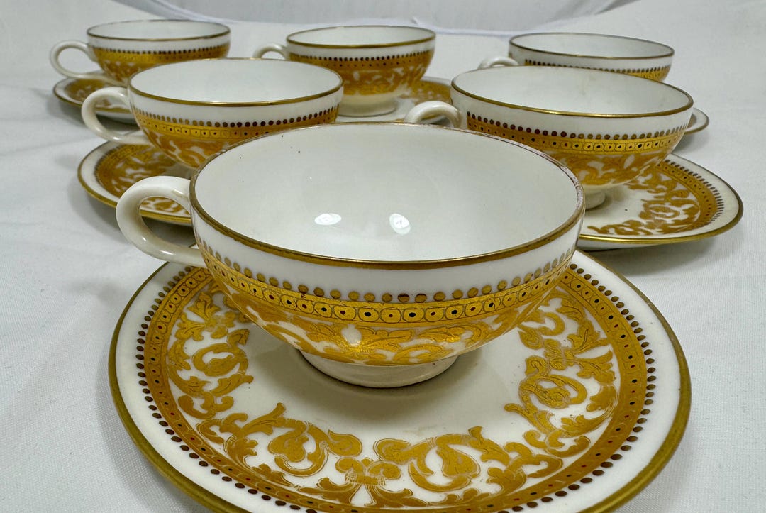 Salviati and Co., Venice -set of 6 Tea Cups and Saucers - Etsy