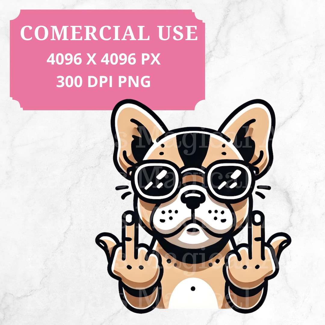 Middle Finger Animal PNG, Middle Finger Dog Clipart, French Bulldog ...