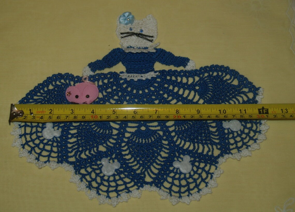 Kitty Cat Girl Doily Crochet Pattern - Etsy