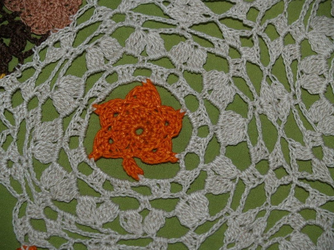 Thanksgiving Turkey's and Leaves Crochet Doily Pattern - Etsy