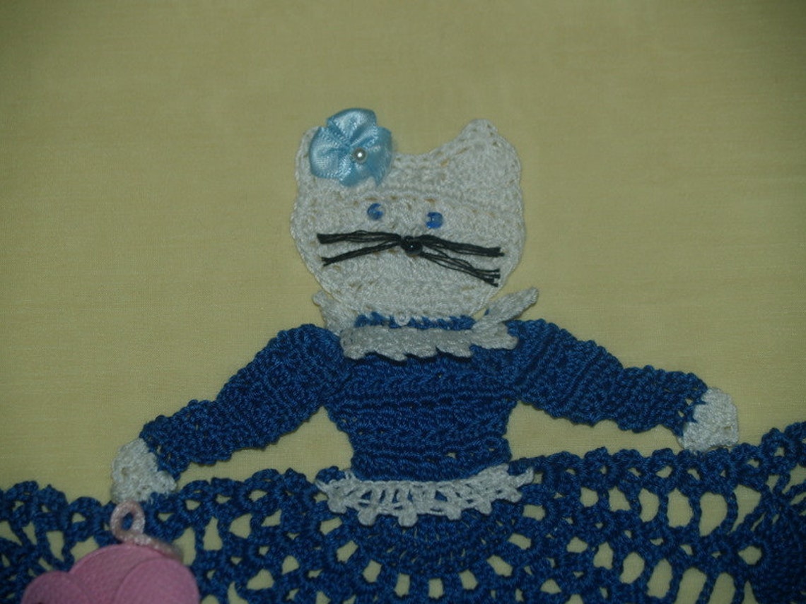 Kitty Cat Girl Doily Crochet Pattern - Etsy