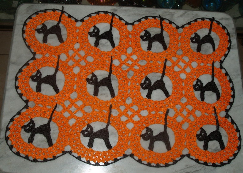 Crochet Kitty Cats- Cat Doily Pattern - Etsy