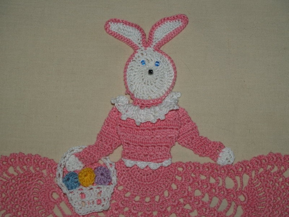 Easter Bunny Girl Doily Crochet Pattern - Etsy