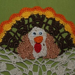 Thanksgiving Turkey's and Leaves Crochet Doily Pattern - Etsy