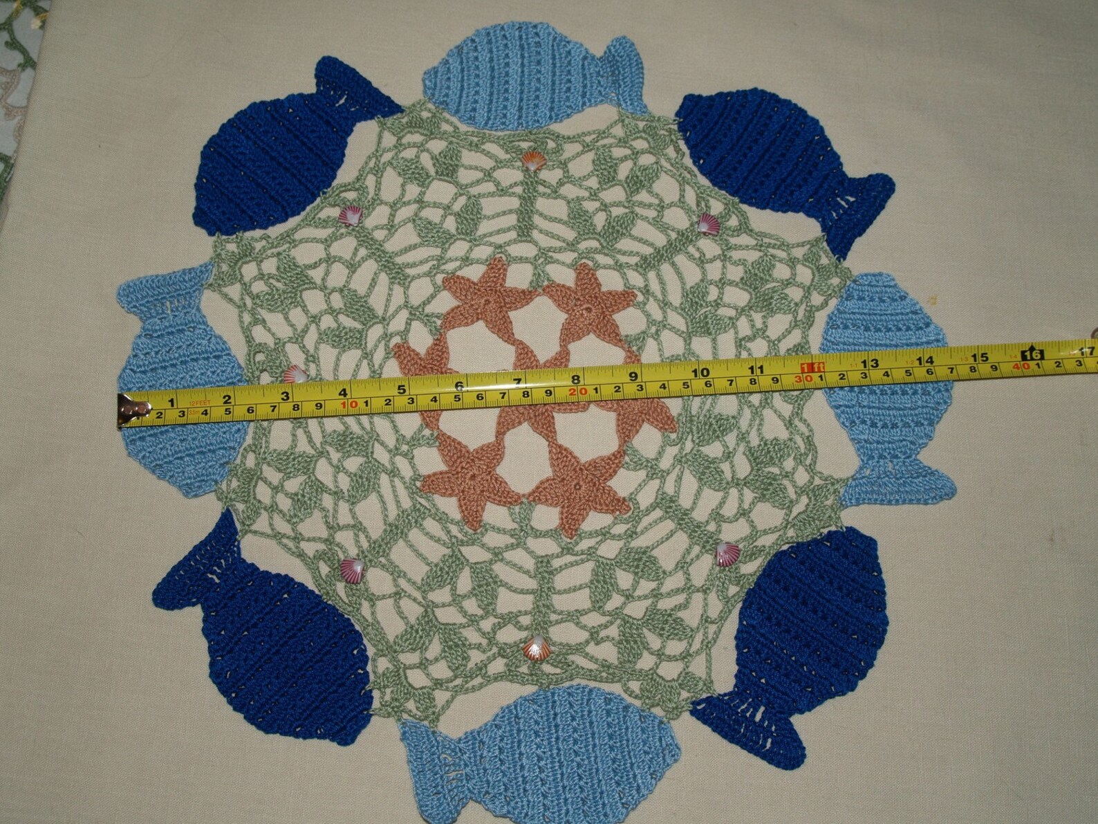 Circle of Fish Crochet Doily Pattern - Etsy