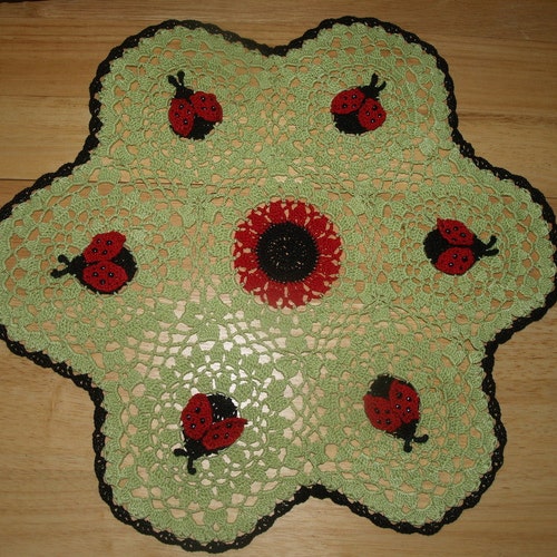 4 Crochet Doily Girl Pattern Lot Owls Roses Sunflowers and - Etsy