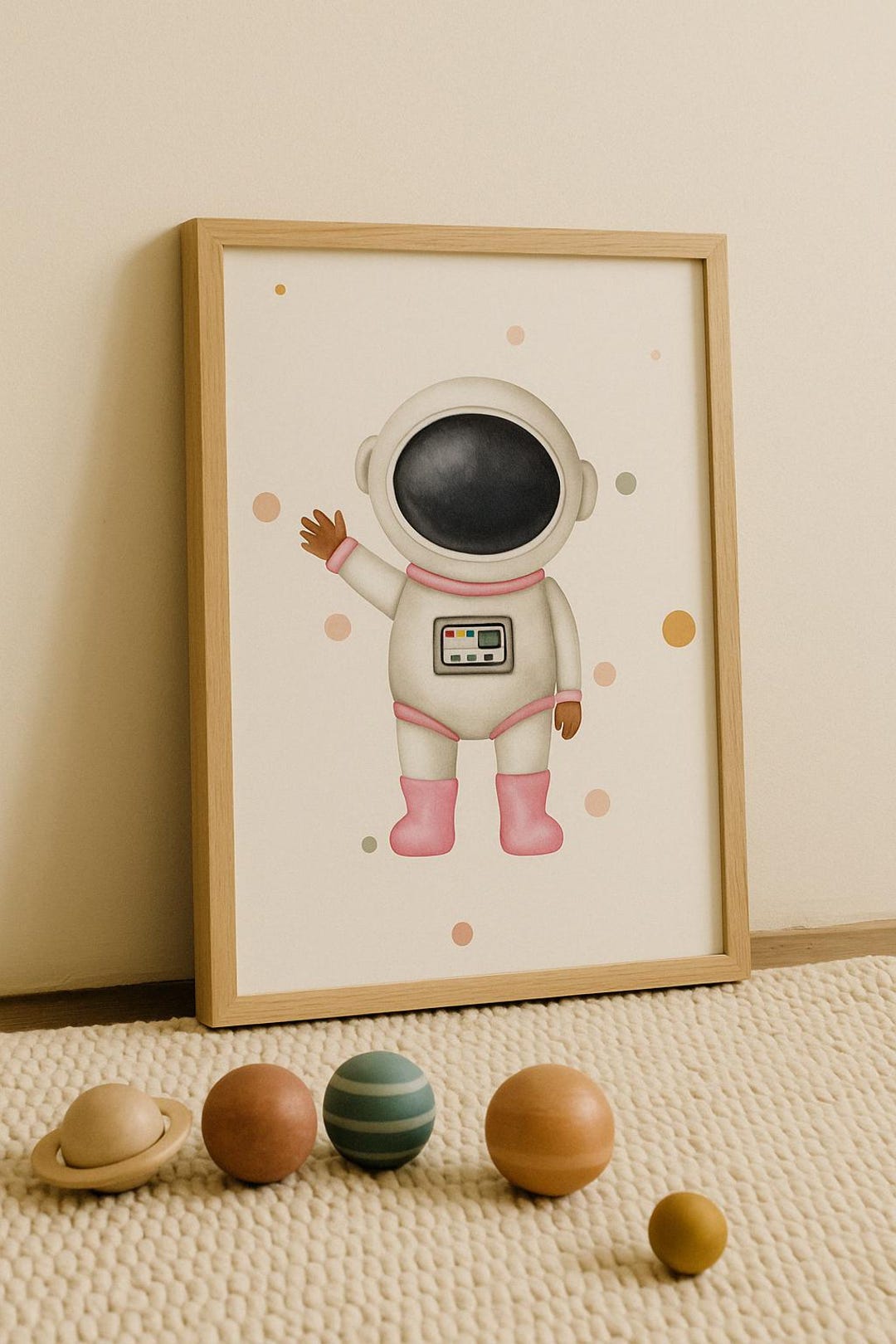 Astronaut Poster for Children's Rooms – Boho Space Wall Picture 50 X 70 ...