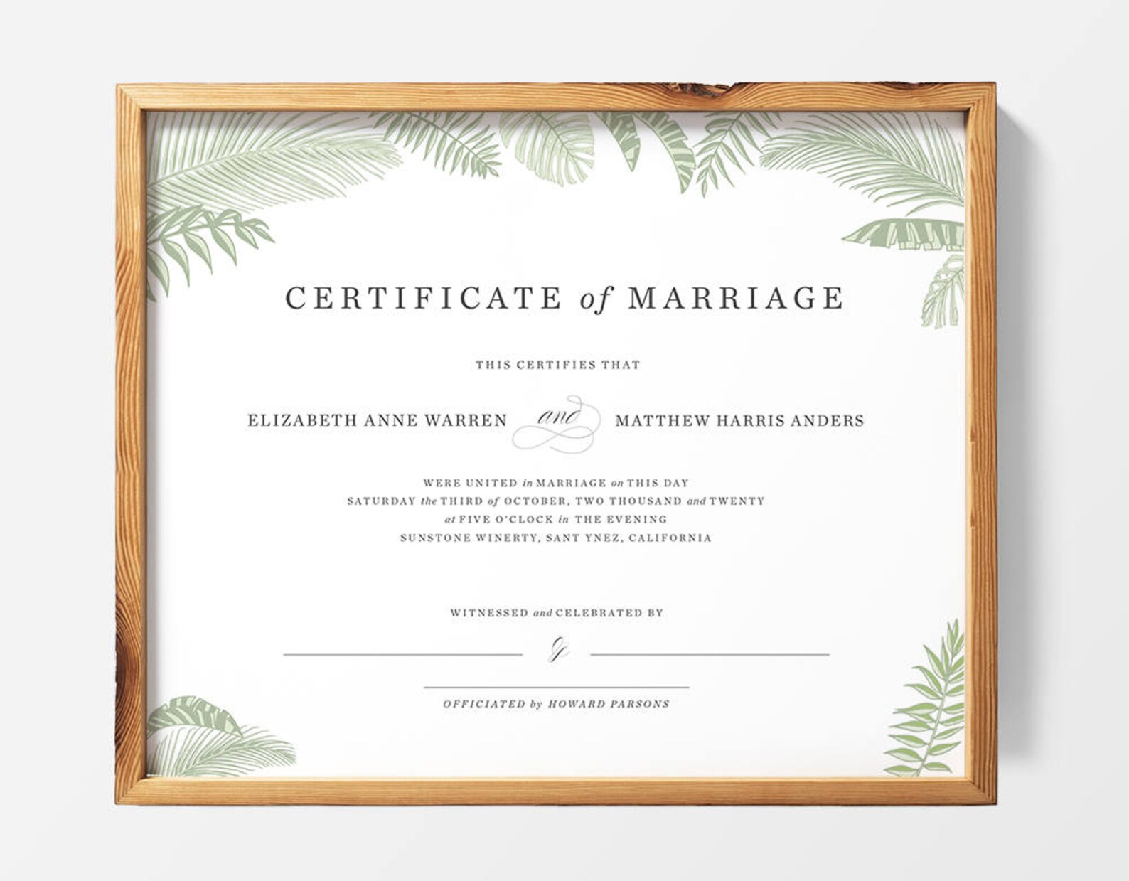 PRINTED | Custom Marriage Certificate, Wedding Certificate, Wedding ...