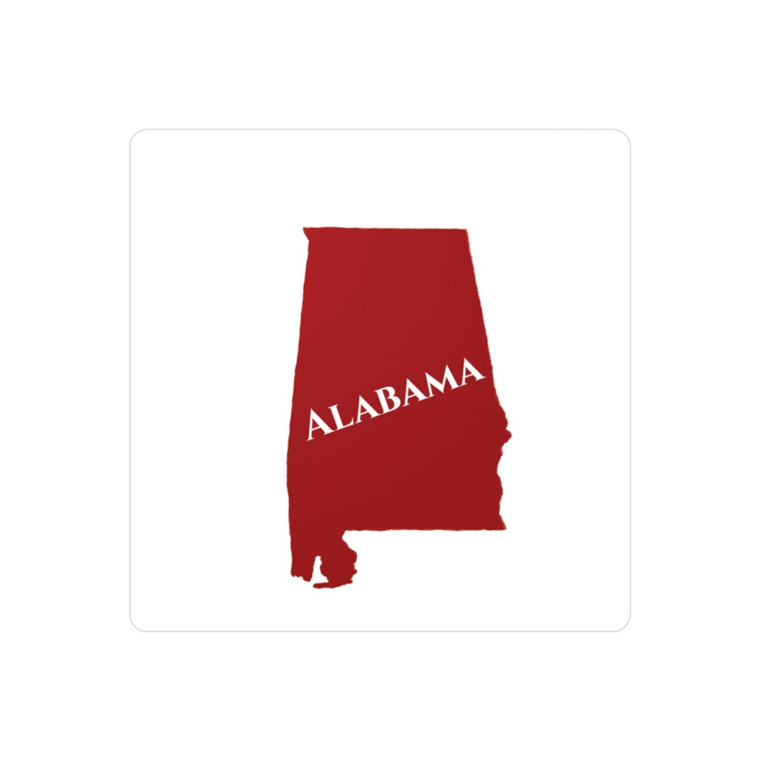 Alabama Kiss-cut Vinyl Decals - State Pride Stickers for Home & Office ...