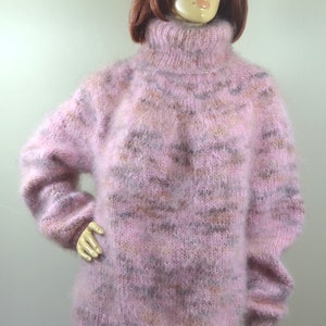 Soft Pink Longhaired Mohair Sweater - Etsy