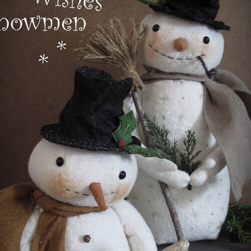 PDF DOWNLOAD DIY Wintery Wishes Snowman Pattern by - Etsy