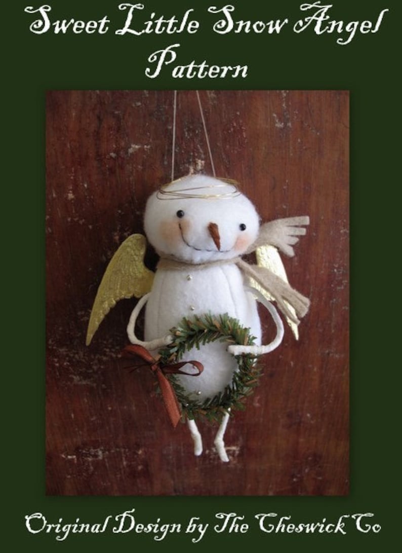 PDF DOWNLOAD DIY Primitive Whimsy Folk Art Snow Angel Pattern - Etsy