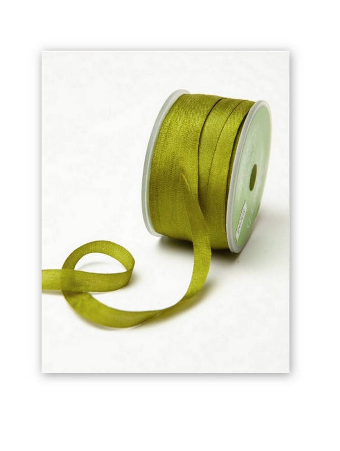 4 Yards Narrow 1/4 Wide OLIVE GREEN SILK Ribbon Trim - Etsy