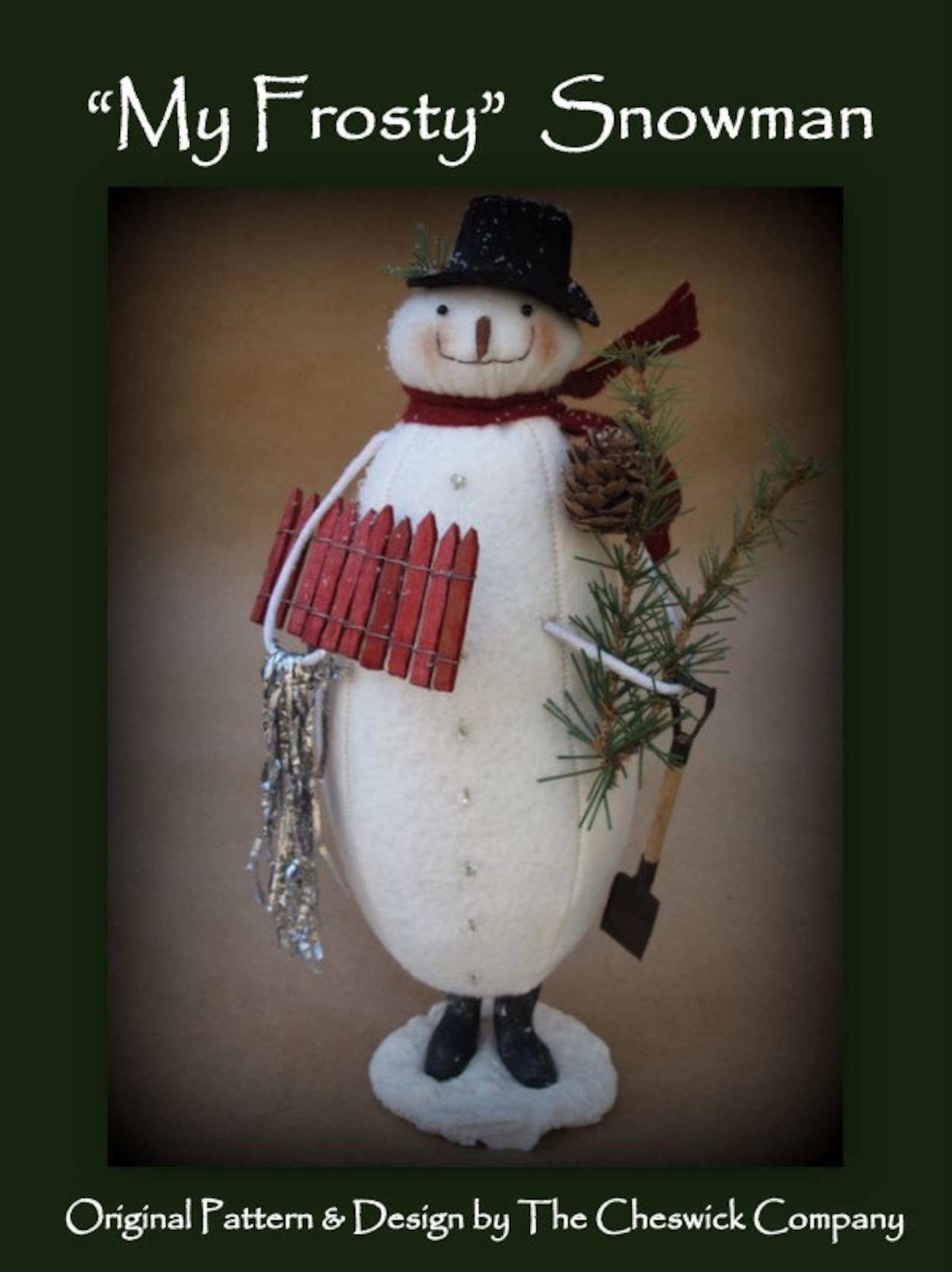 DIY PATTERN - Christmas Frosty Snowman by Cheswickcompany - Etsy
