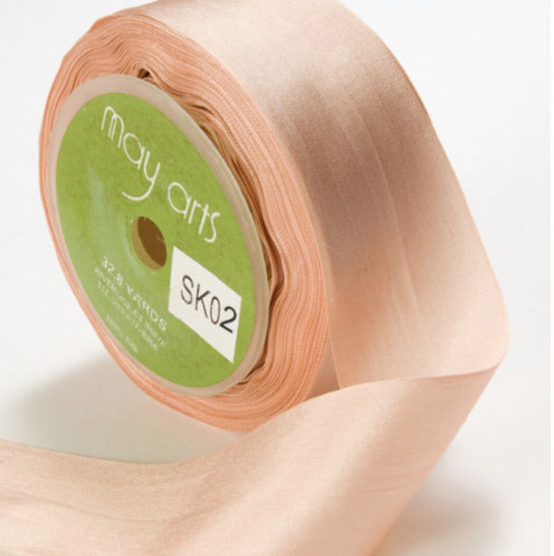 3 Yds CHAMPAGNE BLUSH Silk Ribbon 1.25 Inches Wide Cheswickcompany - Etsy